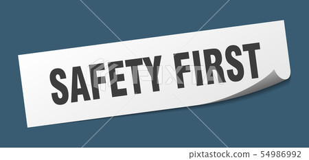 safety first sticker. safety first square isolated - Stock Illustration ...