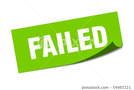 failed sticker. failed square isolated sign. - Stock Illustration ...