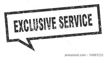 exclusive service sign. exclusive service square - Stock Illustration ...
