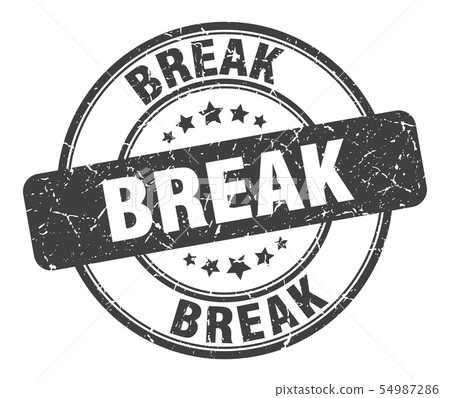 break stamp. break round grunge sign. break - Stock Illustration ...