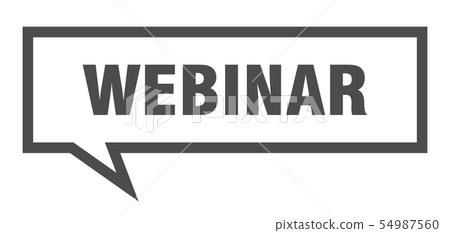 webinar sign. webinar square speech bubble. - Stock Illustration ...