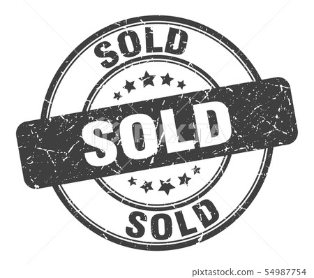 sold stamp. sold round grunge sign. sold - Stock Illustration [54987754 ...
