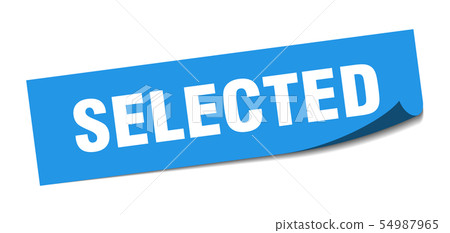 selected sticker. selected square isolated sign. - Stock Illustration ...