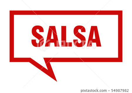 salsa sign. salsa square speech bubble. salsa - Stock Illustration ...