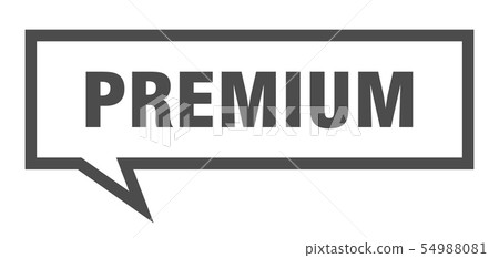 premium sign. premium square speech bubble. - Stock Illustration ...