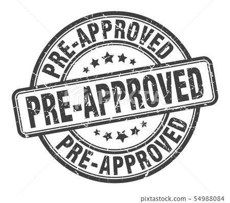 pre-approved stamp. pre-approved round grunge - Stock Illustration ...