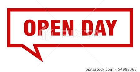 open day sign. open day square speech bubble. open - Stock Illustration ...