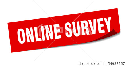 online survey sticker. online survey square - Stock Illustration ...