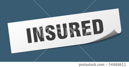 insured sticker. insured square isolated sign. - Stock Illustration ...