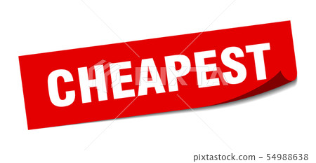 cheapest sticker. cheapest square isolated sign. - Stock Illustration ...