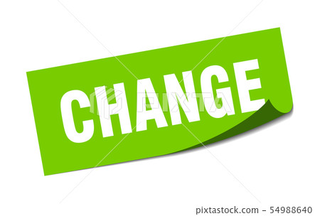 change sticker. change square isolated sign. - Stock Illustration ...