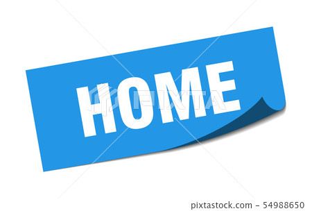 home sticker. home square isolated sign. home - Stock Illustration ...