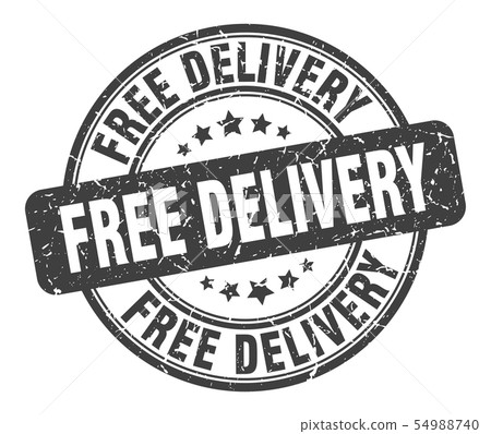 free delivery stamp. free delivery round grunge - Stock Illustration ...