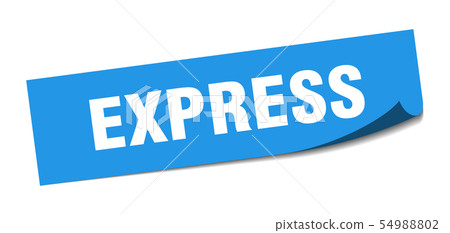 express sticker. express square isolated sign. - Stock Illustration ...