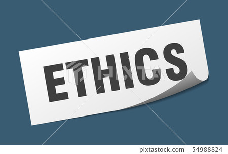 ethics sticker. ethics square isolated sign. - Stock Illustration ...