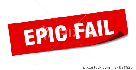 epic fail sticker. epic fail square isolated sign. - Stock Illustration ...