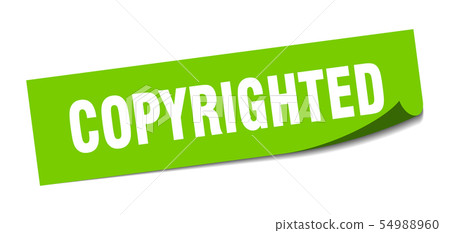 copyrighted sticker. copyrighted square isolated - Stock Illustration ...