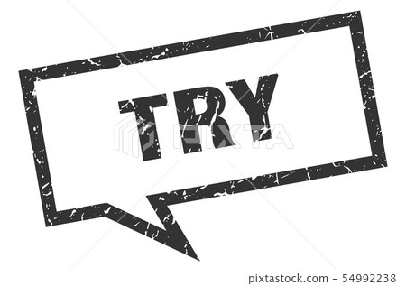 try sign. try square speech bubble. try - Stock Illustration [54992238 ...