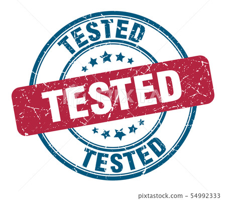 tested stamp. tested round grunge sign. tested - Stock Illustration ...