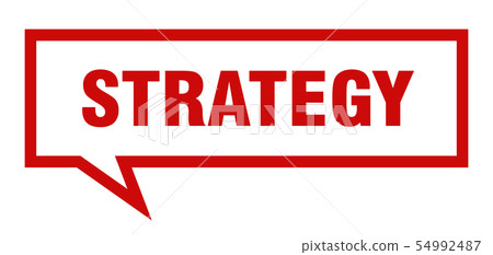 strategy sign. strategy square speech bubble. - Stock Illustration ...