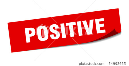 positive sticker. positive square isolated sign. - Stock Illustration ...