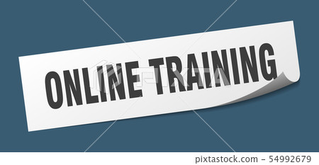 online training sticker. online training square - Stock Illustration ...
