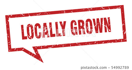locally grown sign. locally grown square speech - Stock Illustration ...