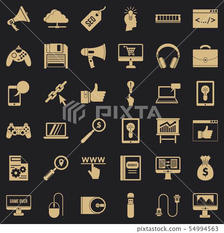Web game icons set, simple style - Stock Illustration [54994563] - PIXTA