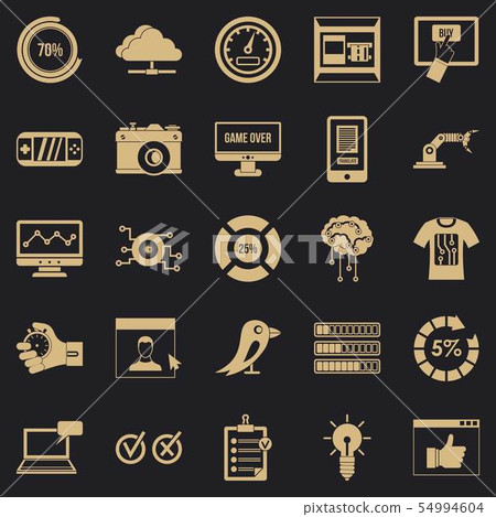 Intelligence icons set, simple style-插圖素材 [54994604] - PIXTA圖庫