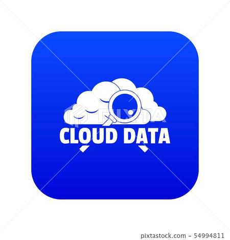 Cloud data icon blue vector - Stock Illustration [54994811] - PIXTA