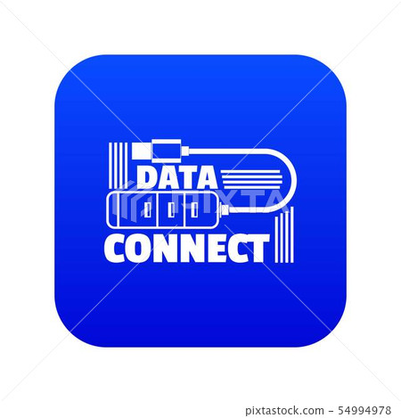 Data connect icon blue vector - Stock Illustration [54994978] - PIXTA