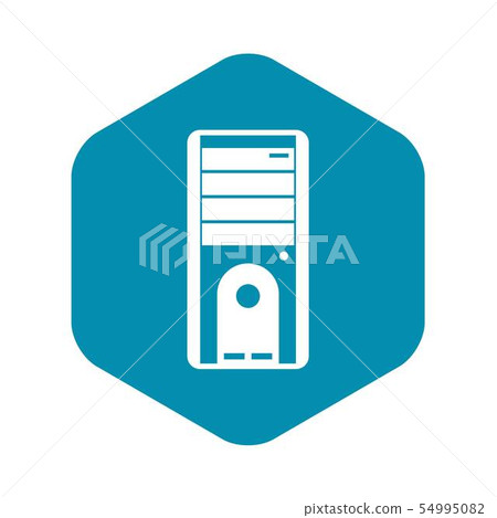 Computer system unit icon, simple style - Stock Illustration [54995082 ...