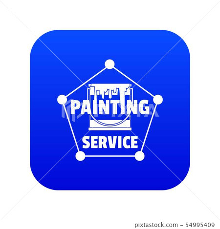 Painting service icon blue vector - Stock Illustration [54995409] - PIXTA