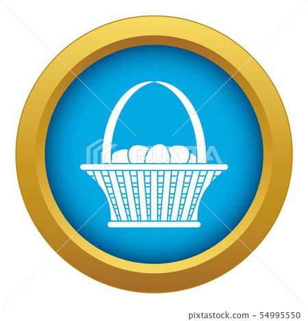 Easter basket icon blue vector isolated-插圖素材 [54995550] - PIXTA圖庫