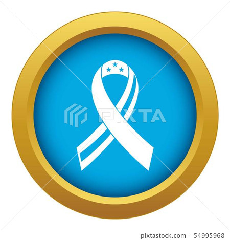 American ribbon icon blue vector isolated - Stock Illustration ...