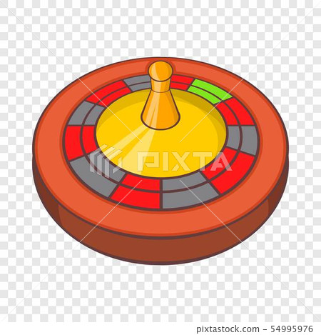 Roulette in casino icon, cartoon style - Stock Illustration [54995976 ...