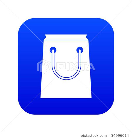 Paper bag icon digital blue - Stock Illustration [54996014] - PIXTA