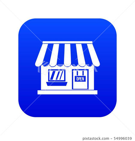 Shop icon digital blue - Stock Illustration [54996039] - PIXTA