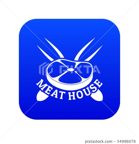 Meat house icon blue vector - Stock Illustration [54996078] - PIXTA