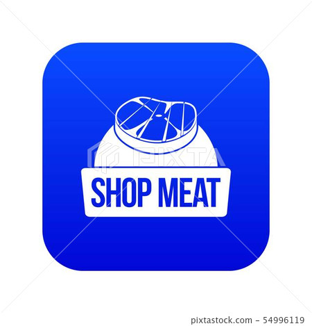 Shop meat icon blue vector - Stock Illustration [54996119] - PIXTA