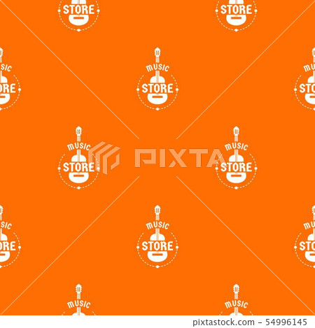 Music store pattern vector orange - Stock Illustration [54996145] - PIXTA