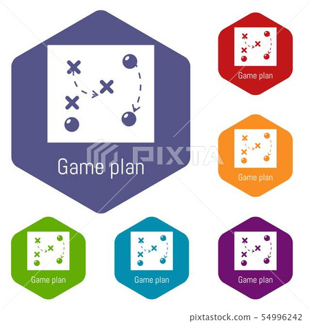 Game plan icons vector hexahedron - Stock Illustration [54996242] - PIXTA