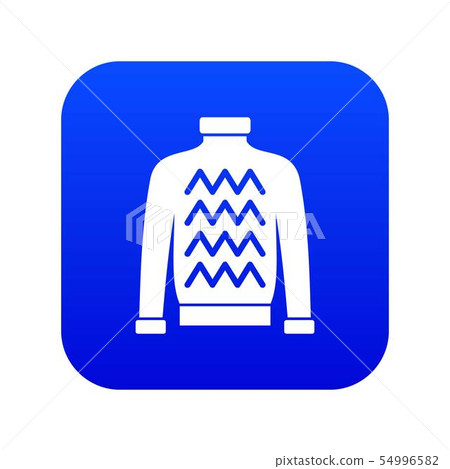 Men sweater icon digital blue - Stock Illustration [54996582] - PIXTA