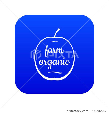 Farm organic icon blue vector - Stock Illustration [54996587] - PIXTA