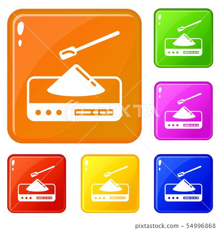 Lab scales icons set vector color - Stock Illustration [54996868] - PIXTA