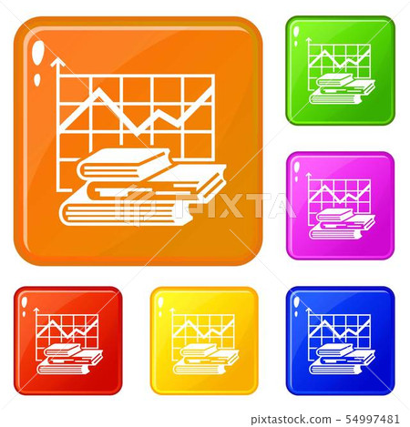 Graph icons set vector color - Stock Illustration [54997481] - PIXTA