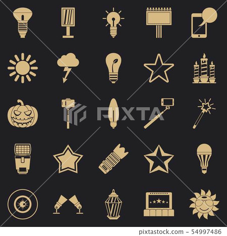 Explosion icons set, simple style - Stock Illustration [54997486] - PIXTA