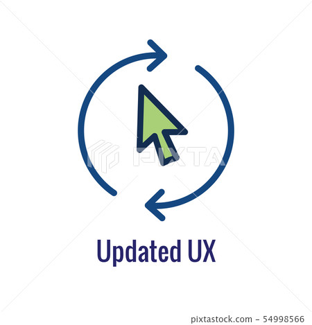 Website Update Icon - with arrows thin line - - Stock Illustration ...