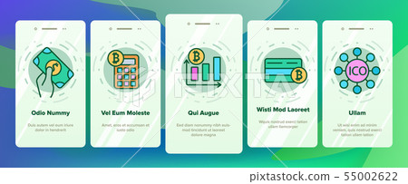 ICO, Bitcoin Vector Onboarding - Stock Illustration [55002622] - PIXTA