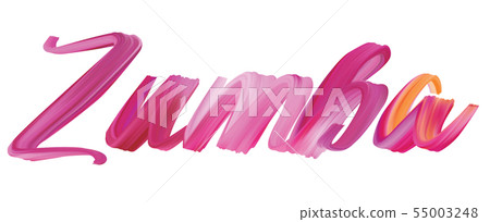Zumba - painted calligraphy lettering - Stock Illustration [55003248 ...